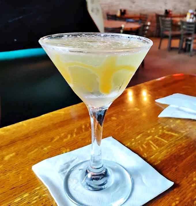 Cocktails at Pete's Garage come crystal clear and perfectly chilled &ndash; this martini isn't just a drink, it's liquid sophistication with a twist.