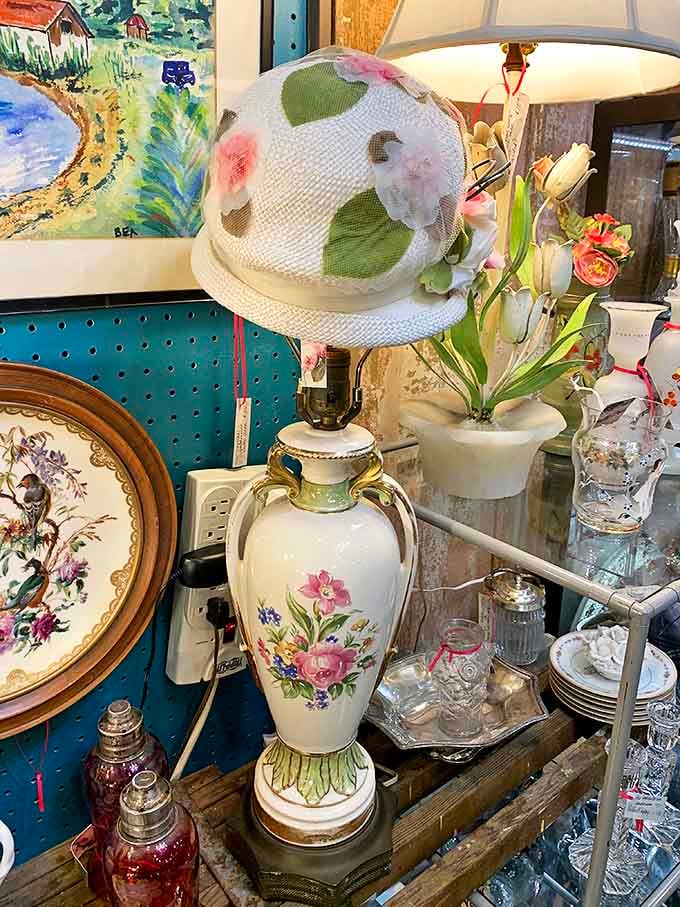 A porcelain lamp so elegant it makes you want to drink tea with your pinky extended and suddenly develop opinions about doilies.