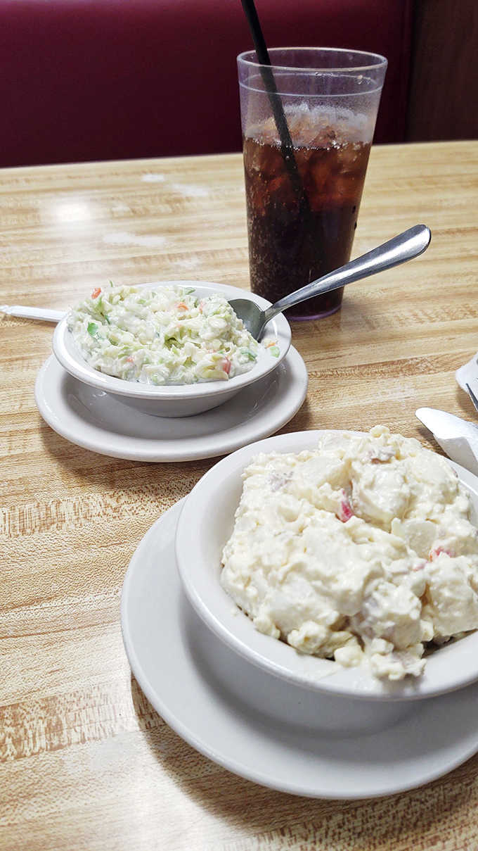 Creamy potato salad and coleslaw &ndash; the kind of sides that could easily steal the spotlight from the main attraction.