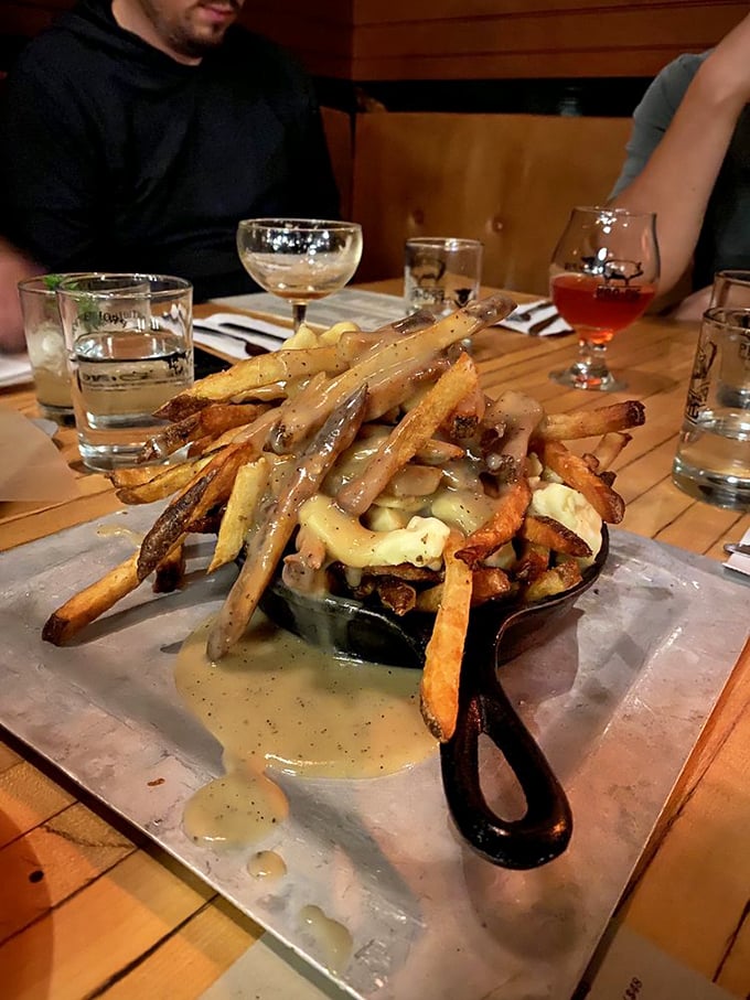 Poutine and craft brews: name a more iconic Vermont duo. This cast iron skillet of decadence pairs perfectly with Pro Pig's house-made beers.