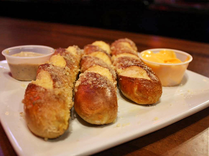 Pretzels: Golden-brown twists of happiness, their salt crystals glistening like diamonds on velvet.