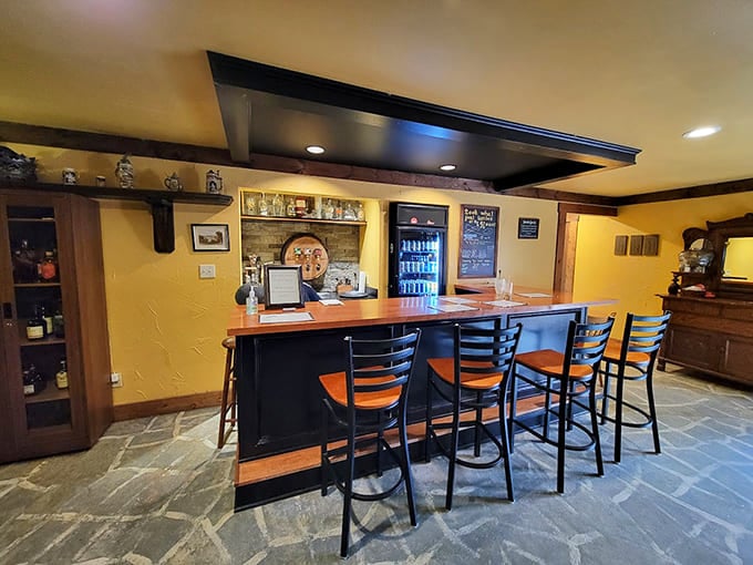 A proper castle needs a proper bar, and this one delivers without requiring you to drink from a horn.