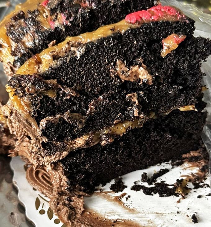 This German chocolate cake has more layers than a conspiracy theory and tastes infinitely better than any mystery you'll try to solve.