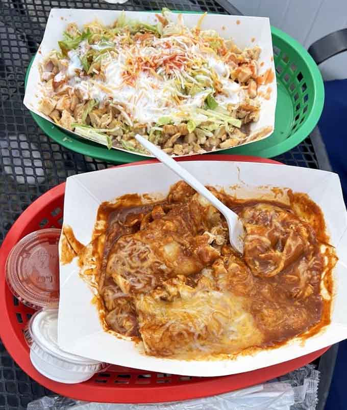 Enchiladas swimming in sauce next to a mountain of nachos, this is what happens when a menu stops playing it safe.