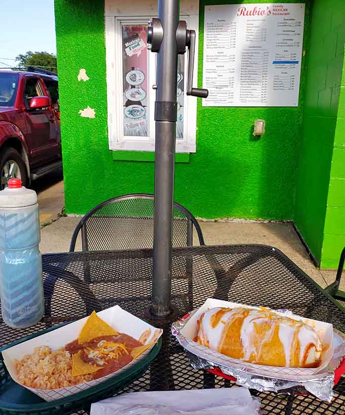 The outdoor patio seating offers front-row seats to the best show in town: watching people's faces light up with food joy.