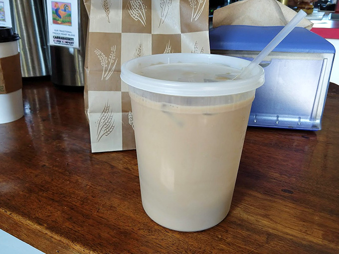 That iced coffee hits different when you're drinking it with a view of the bay and lobster on your mind.