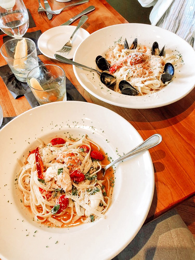 Pasta la vista, baby! This seafood pasta is like an underwater treasure chest, each bite a new discovery of oceanic delights.