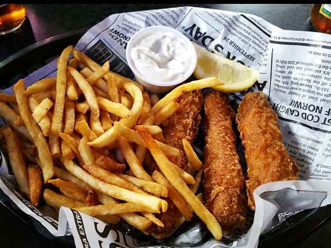 Beer-battered fish and chips bring British pub vibes to Minnesota, with flaky fish and crispy fries that satisfy every craving.