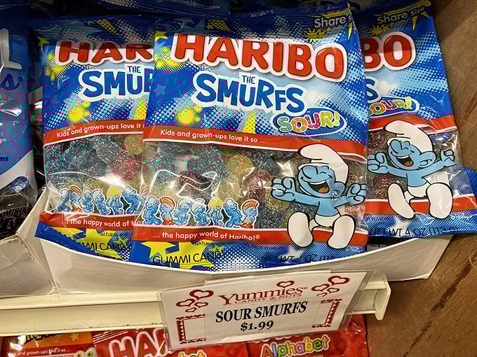 Smurf gummies bring the little blue guys to edible life &ndash; proving that sometimes, the tastiest things in life are blue.