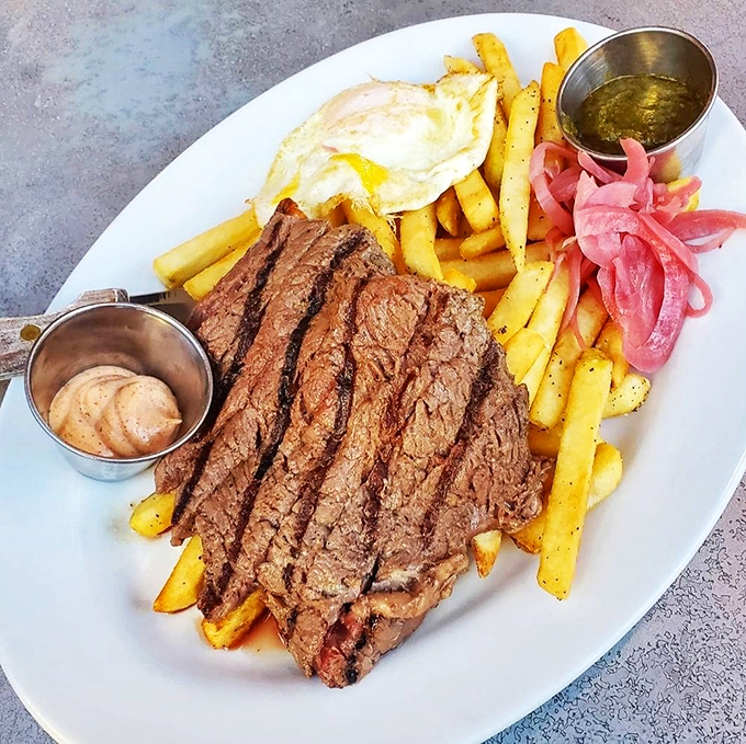 Steak for breakfast? Now that's what I call waking up on the right side of the bed!