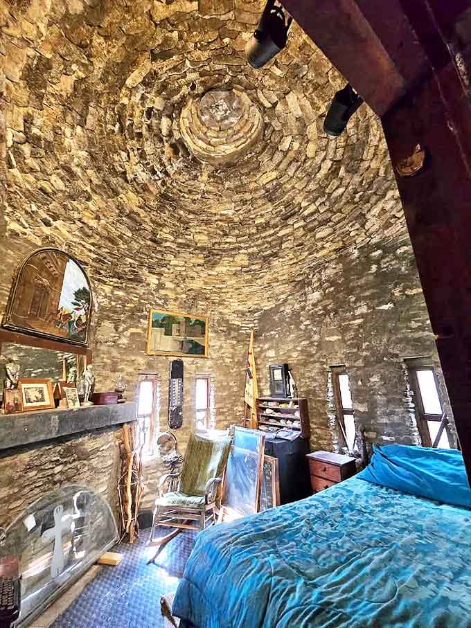 The stone bedroom features a remarkable domed ceiling &ndash; medieval comfort that somehow makes modern memory foam seem less impressive.