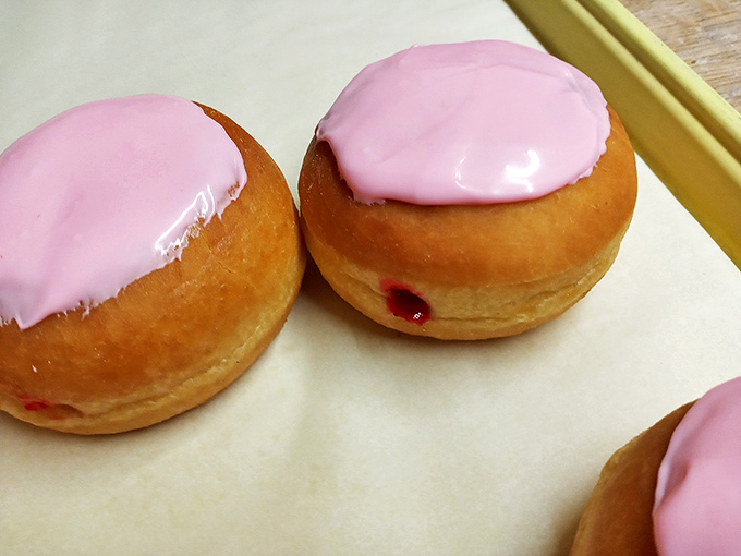 Strawberry-frosted donuts with that gorgeous pink glaze prove that sometimes the prettiest options are also the most delicious.