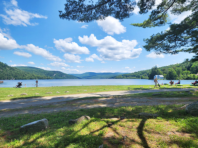 Summer's perfect equation: blue sky + green hills + clear water = why Vermonters endure those character-building winters.