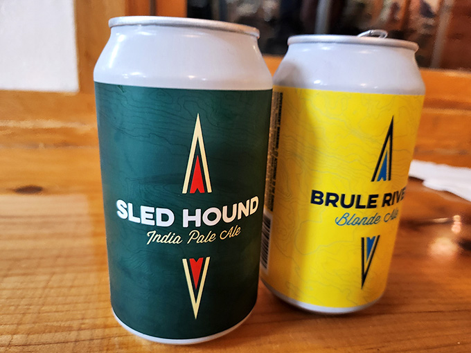 Local craft beers in colorful cans pair perfectly with fresh fish, because nothing complements Lake Superior quite like Superior beer.