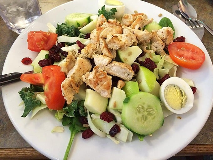A salad this colorful and loaded with grilled chicken makes you forget you're technically eating something healthy and virtuous.