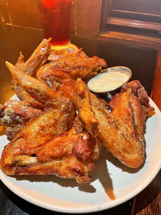 These garlic dill pickle wings look like they could convert vegetarians, all golden and crispy with flavor combinations that just work.