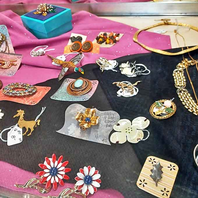 Vintage jewelry sparkles with history – each brooch, necklace and earring pair tells a story of fashion trends and special occasions long past.