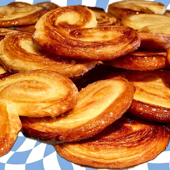Palmiers that look like edible butterflies made of caramelized puff pastry, because French pastries belong in Vermont too, apparently.
