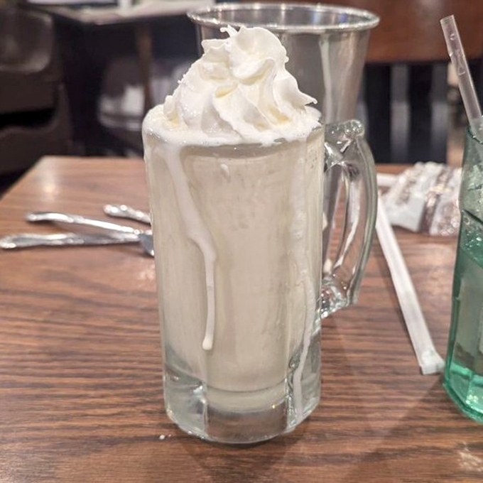 Their vanilla milkshake stands tall and proud &ndash; thick enough to require a spoon and sweet enough to make you forget your troubles.