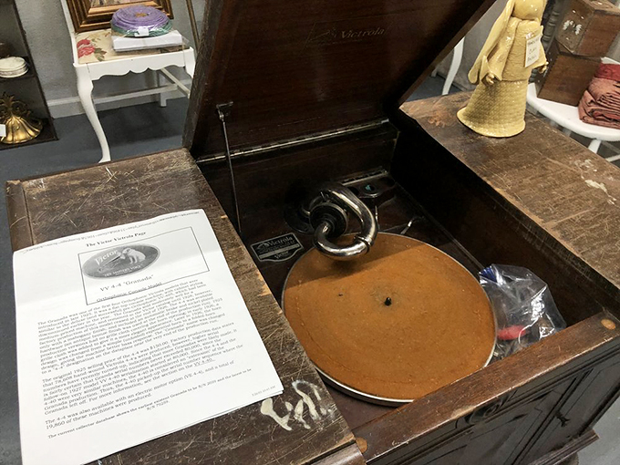 Before Spotify, there was this beauty. It's the granddaddy of all record players, ready to spin some truly old-school tunes.