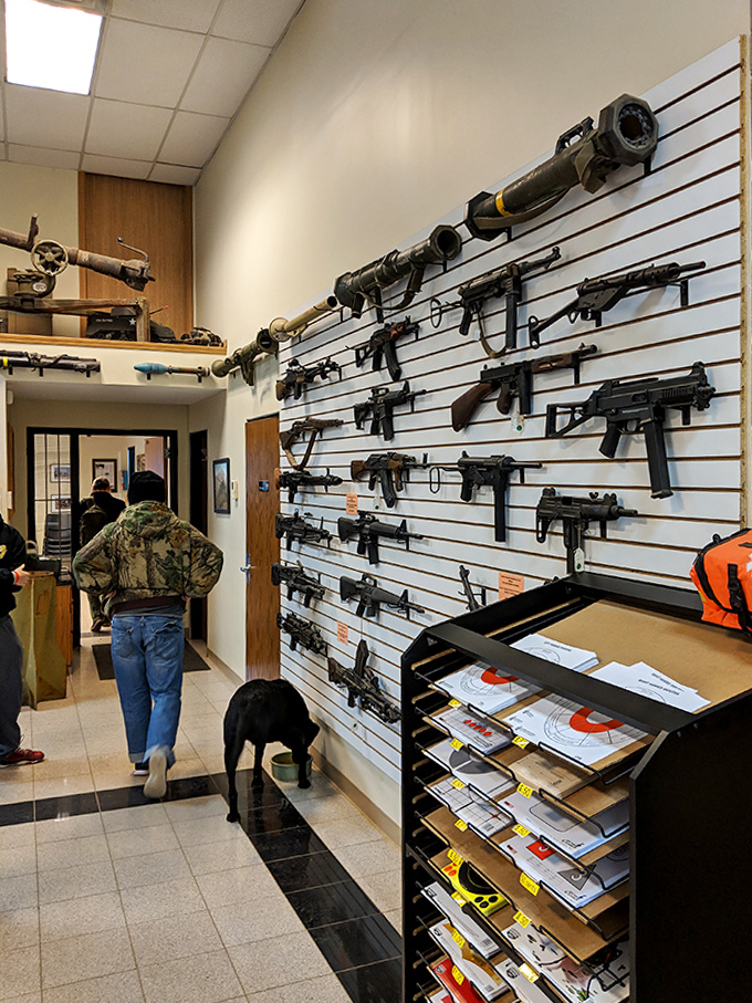 Arsenal on display: The facility's impressive weapons collection offers visitors a hands-on history lesson in military firearms.