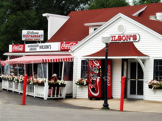 Wilson's Restaurant: Where red-and-white awnings signal ice cream perfection and calories temporarily cease to exist.