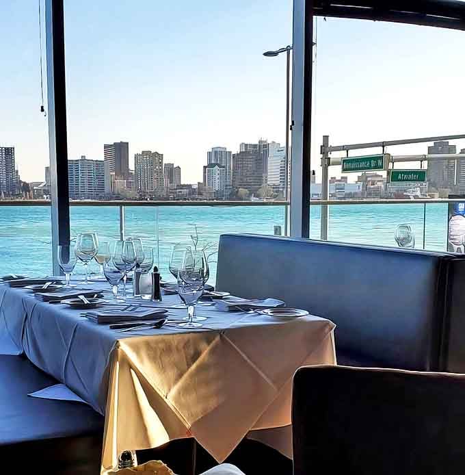 Where every table feels like the best seat in the house &ndash; Detroit's skyline providing the perfect backdrop for memorable meals.