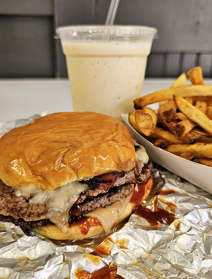 Burger perfection meets hand-cut fries and a creamy shake – the holy trinity of comfort food executed with Vermont-quality ingredients.