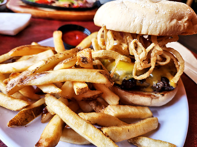 Burger bliss! This isn't just beef between buns &ndash; it's a masterclass in comfort food that makes your inner child high-five your adult self.