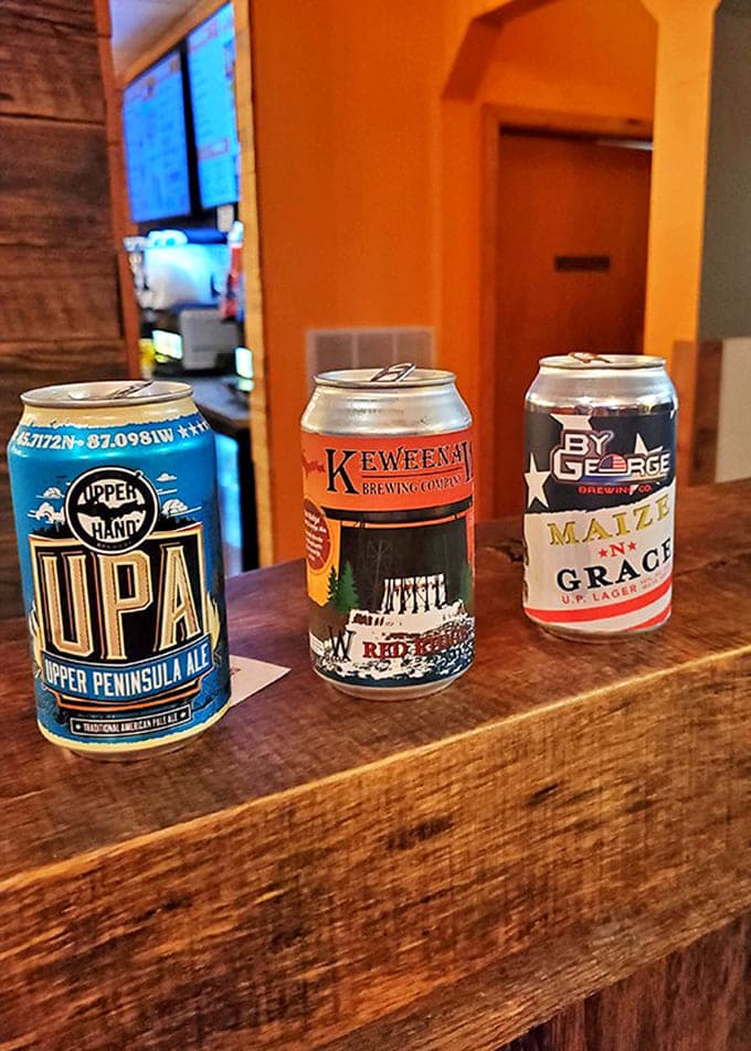 A trio of Michigan craft brews in cans &ndash; because nothing complements a perfect burger quite like a cold one from the Great Lakes State.