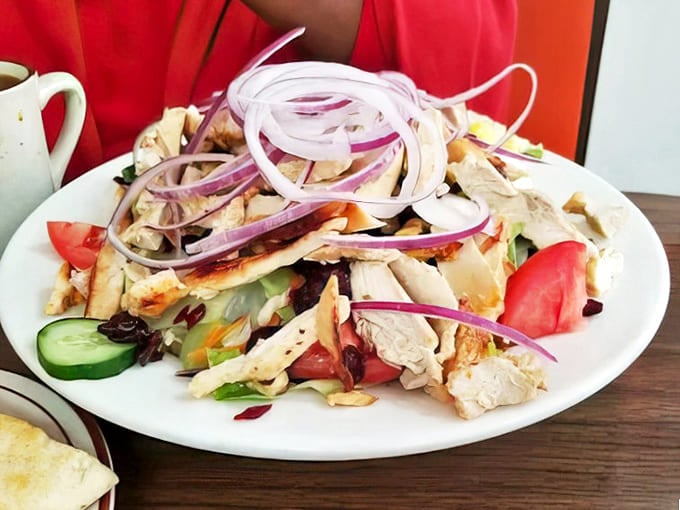 Fresh ingredients arranged with care &ndash; this chicken salad offers a lighter option without sacrificing an ounce of flavor or satisfaction.