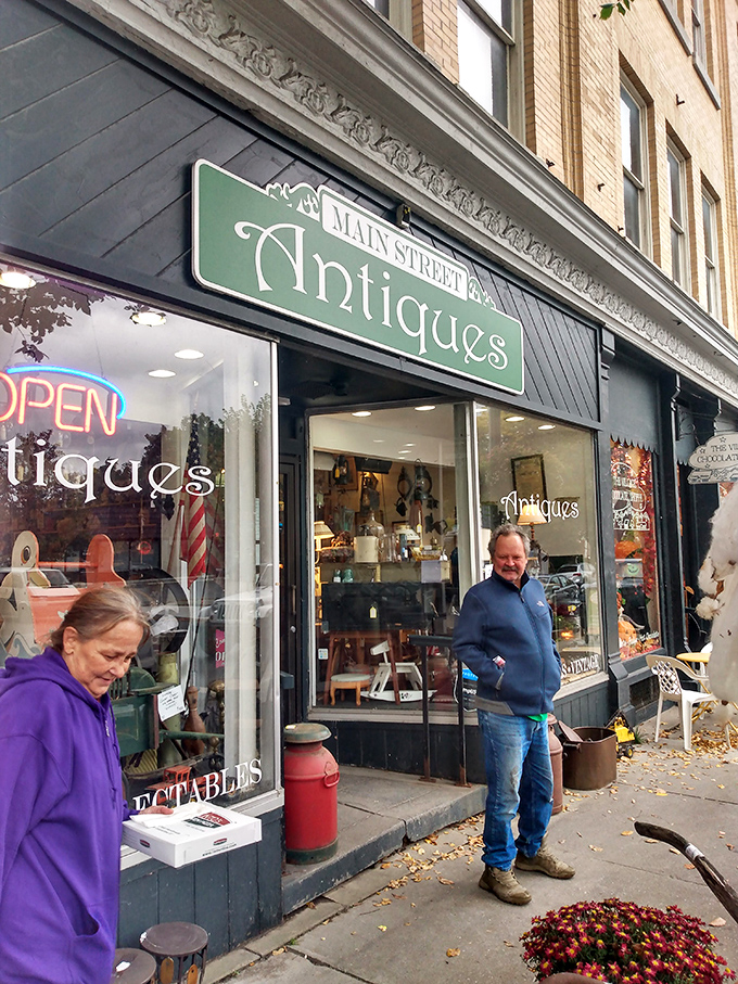 Visitors often become impromptu community members, sharing stories and discoveries outside the shop on sunny Vermont afternoons.