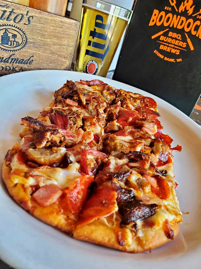 Who said BBQ can't be fancy? This flatbread is like a meat lover's pizza got a gourmet makeover.