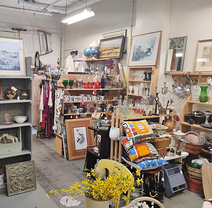 Glassware from every era catches the light, from Depression glass in soft pastels to Mad Men-worthy cocktail glasses awaiting their next Manhattan.