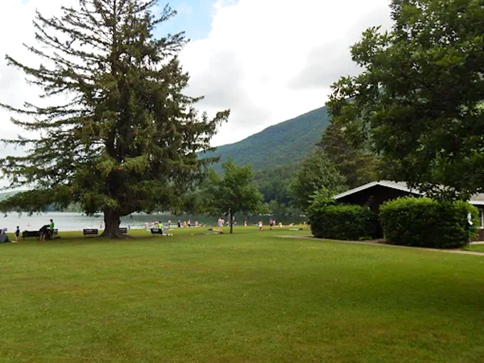 The park's grassy expanses invite impromptu picnics, frisbee games, or simply cloud-watching marathons.