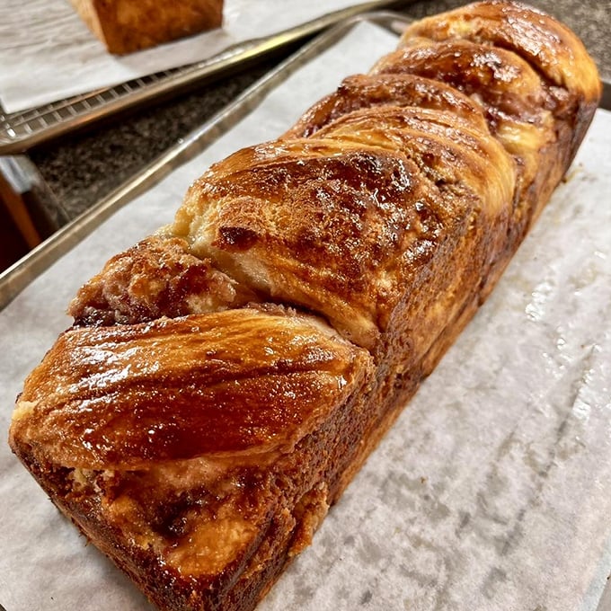 This cinnamon-swirled masterpiece practically glistens with caramelized sugar &ndash; weekend breakfast goals in loaf form.