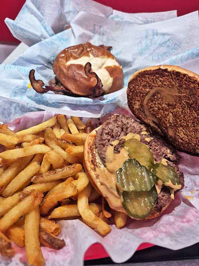 A burger that would make any bear jealous &ndash; hearty, satisfying, and served on a bun that's somehow both substantial and delicate.