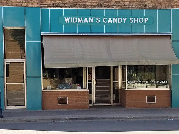 Don't judge a book by its cover, or a candy shop by its facade. The unassuming exterior hides a world of chocolatey wonders.