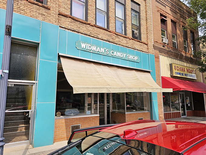 Mint green and full of dreams (and chocolate). The storefront is like the cool, calm prelude to a sugar-fueled symphony.