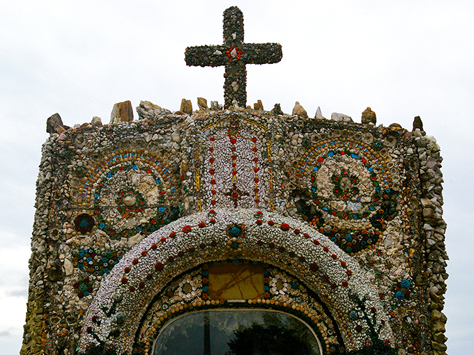 Bedazzling doesn't even begin to cover it. This shimmering spectacle is what happens when faith meets a really big craft box.