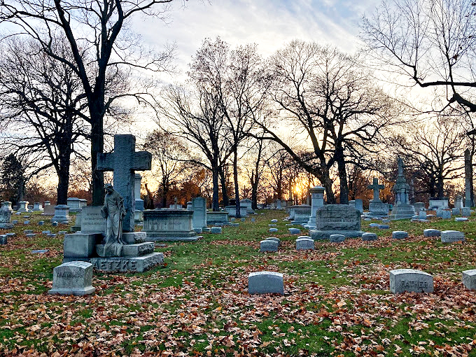 Eternal rest with a view! These residents may be quiet, but their monuments speak volumes.
