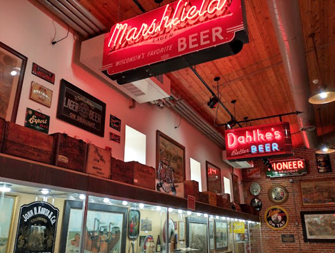 Cheers to history! These vintage signs are like a walk down memory lane, with a pint in hand.