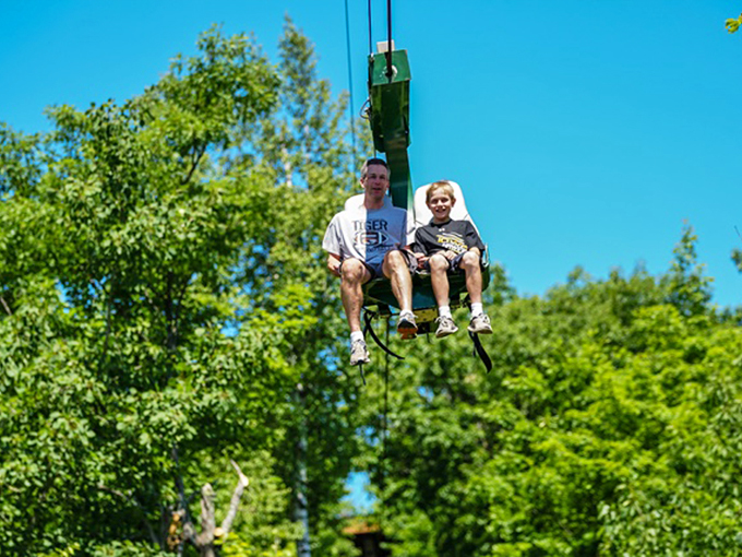 Rollercoasters in the forest? It's like Mother Nature and Six Flags had a beautiful, adrenaline-fueled baby.