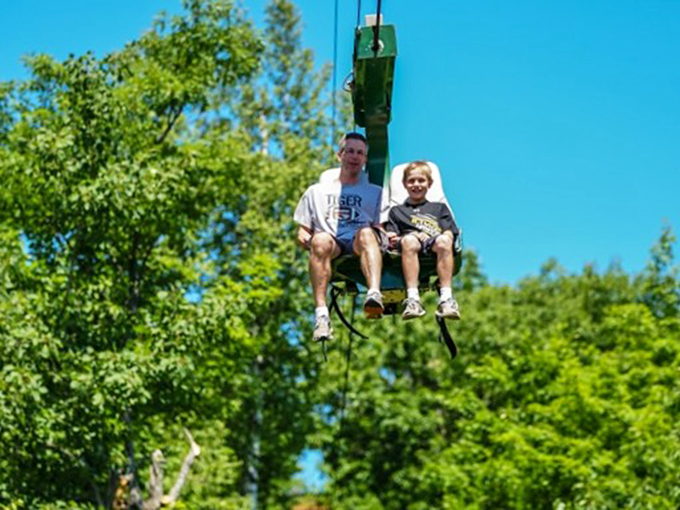Rollercoasters in the forest? It's like Mother Nature and Six Flags had a beautiful, adrenaline-fueled baby.