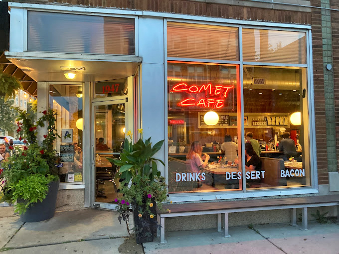 Houston, we have a flavor explosion! This quirky diner's comfort food is out of this world, especially the bacon-wrapped meatloaf.