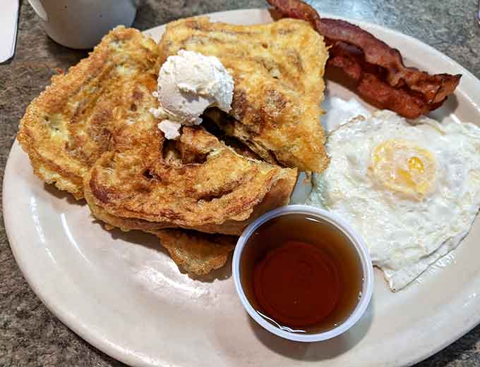 Cinnamon roll French toast is what happens when two breakfast favorites decide to join forces, and the result is pure morning magic.