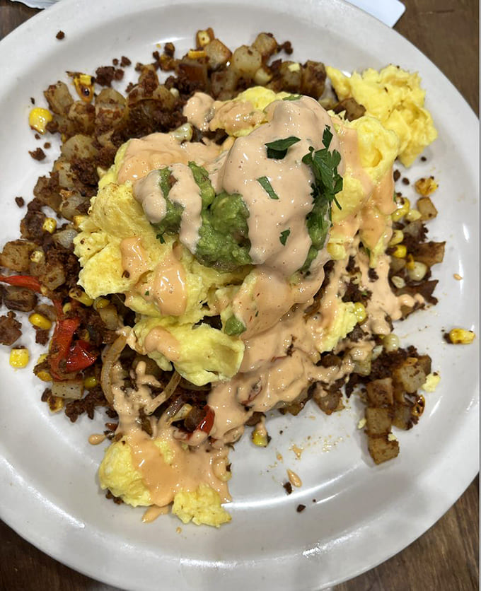The Supreme Chorizo Hash looks like breakfast decided to throw a party and invited all your favorite flavors.