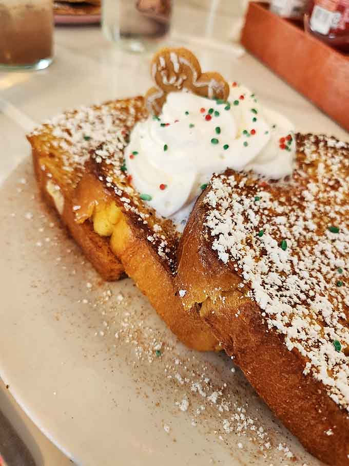 French toast this perfect should probably be illegal, or at least require some kind of warning label.