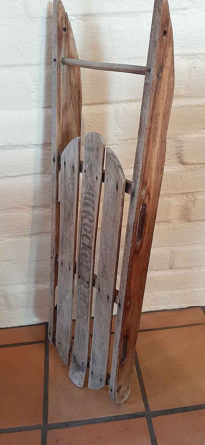 This vintage sled has carried kids down snowy hills for generations, and it's still ready for more winter adventures than your plastic modern equivalent.