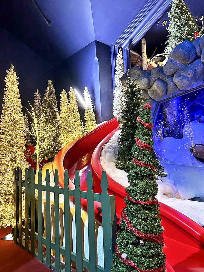The famous slide from "A Christmas Story" awaits brave visitors &ndash; childhood nostalgia with a touch of adult-sized panic.